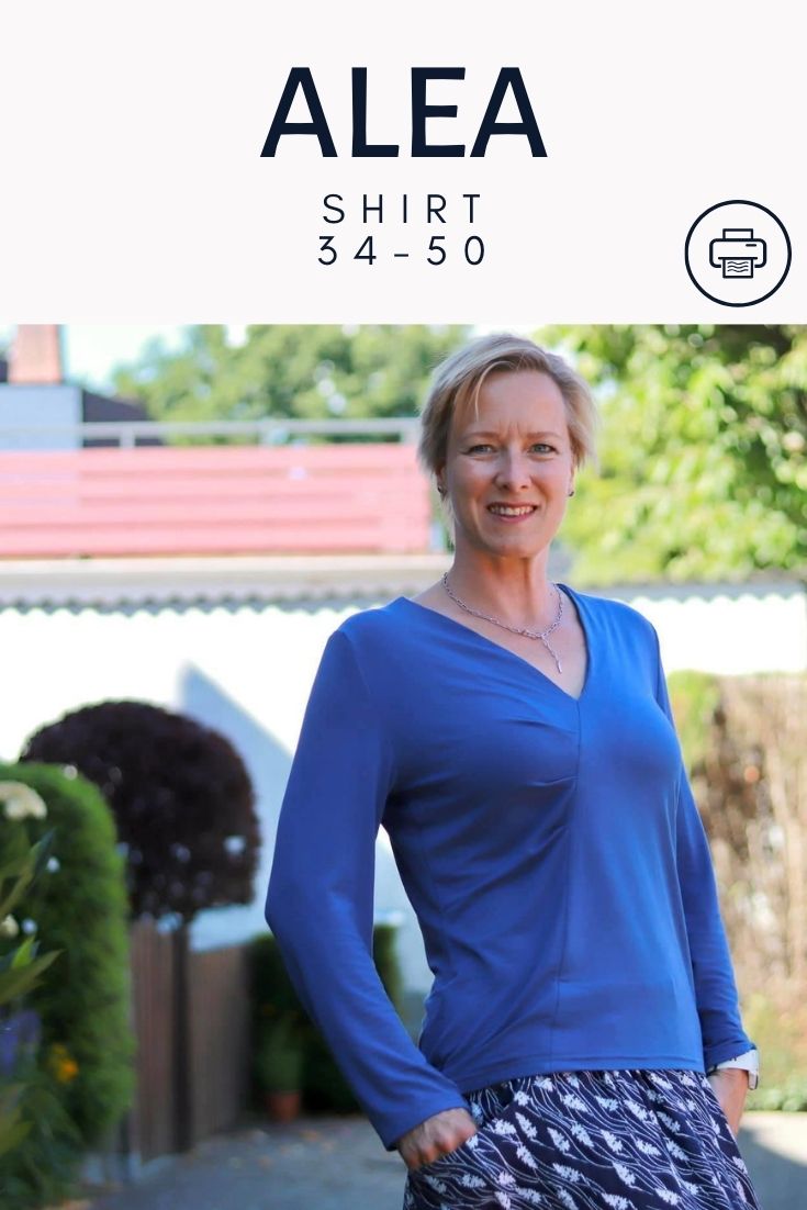 Schnittmuster Alea - elegantes Shirt mit Raffung nähen – FinasIdeen